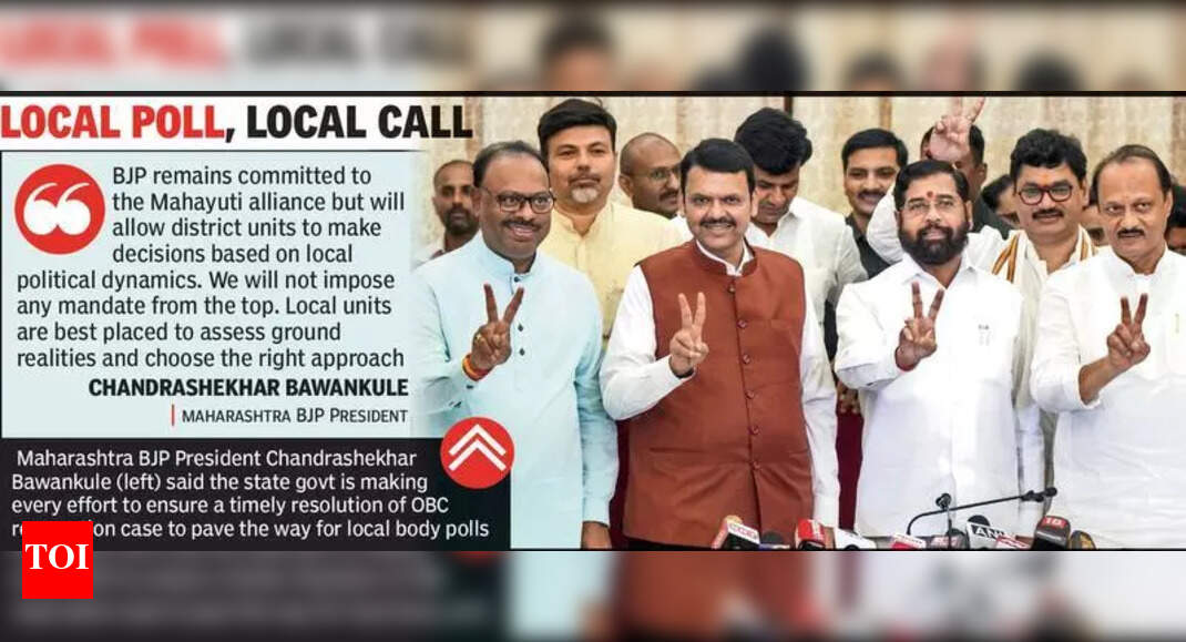 BJP to allow district units to decide on Mahayuti tie-up for local ...