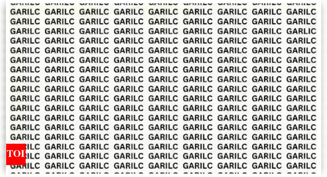 Only a genius can spot the correct spelling of garlic in 10 seconds ...