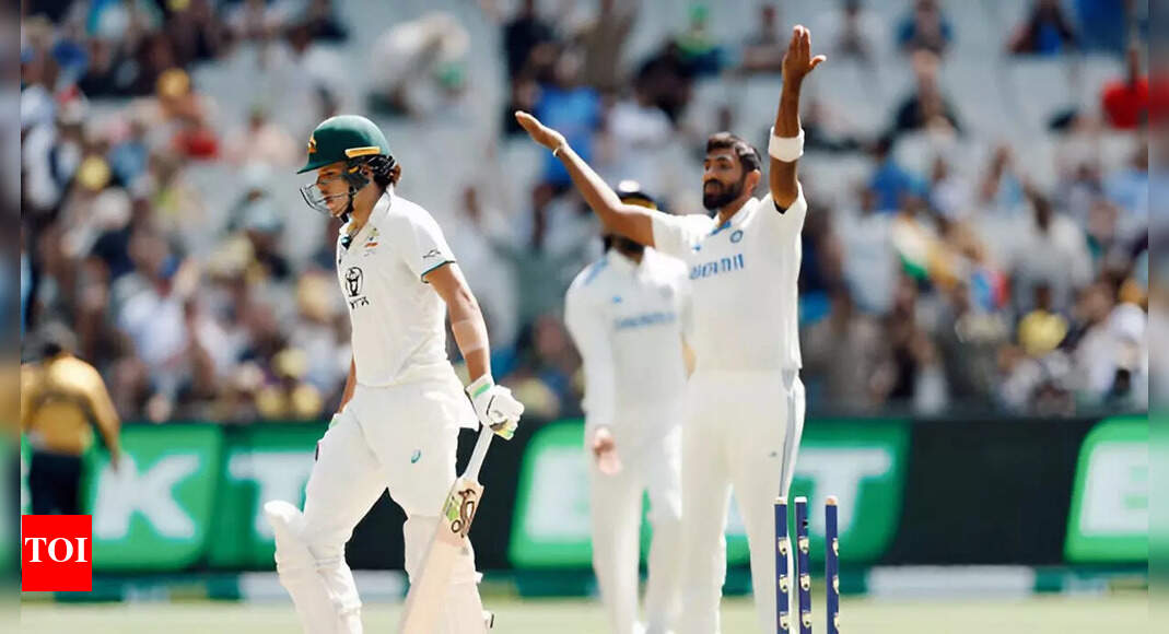 Knocks him over! Bumrah ensures Konstas no-show in second innings at ...