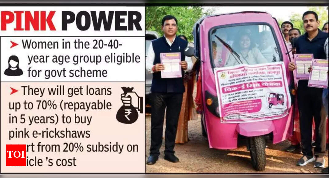 1,000 women-driven pink e-rickshaws in city soon | Nagpur News - Times ...