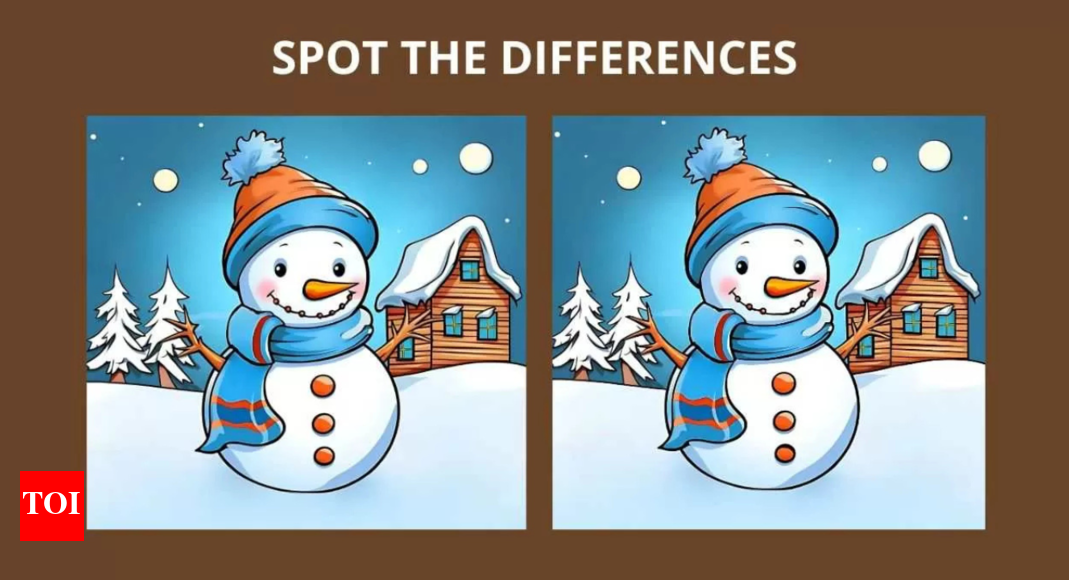 Optical Illusion: Can you spot 3 differences between these snowmen ...