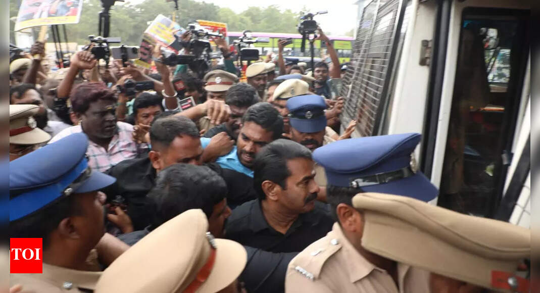 NTK chief Seeman detained during protest against DMK govt | Chennai ...