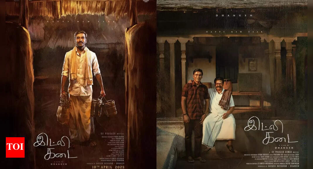 Idli Kadai first look poster: Dhanush shares different looks as a family man and young son in ...