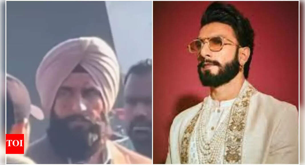 Ranveer Singh sports turban and blood-stained injury in leaked pics from Aditya Dhar's ...