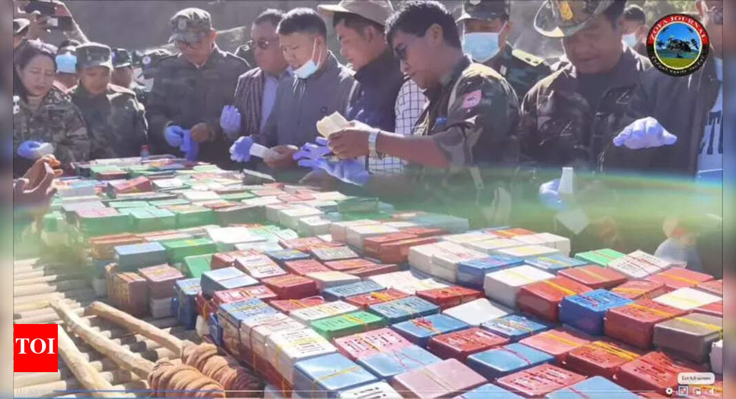 CNA personnel destroy drugs near Myanmar border | Guwahati News - Times ...