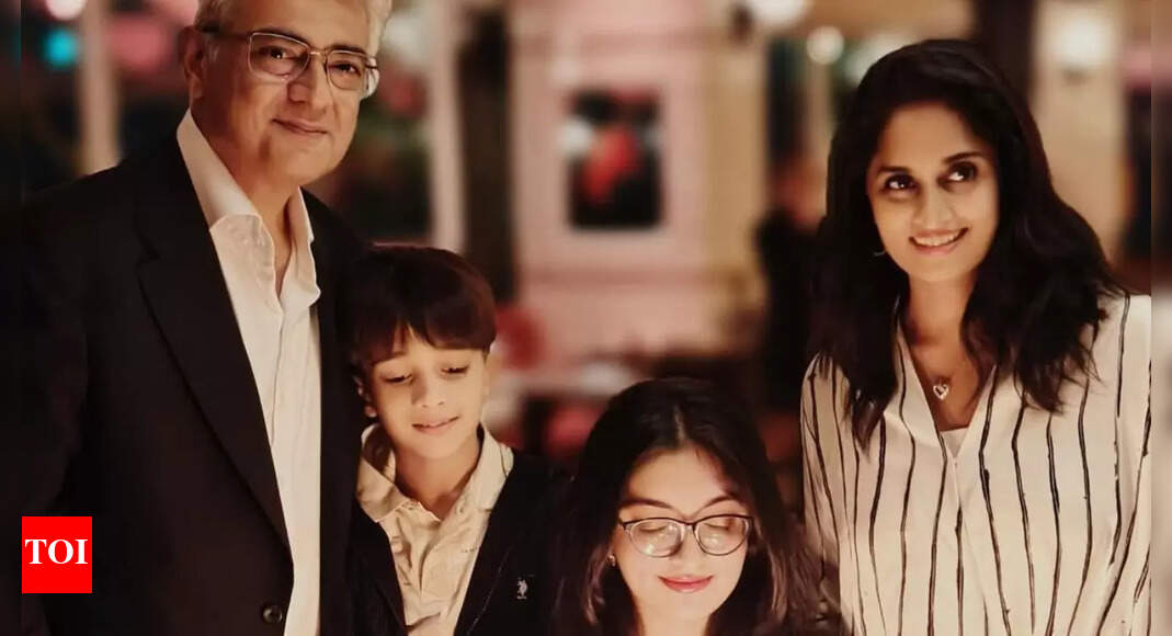 Shalini and Ajith Kumar delight fans with a rare family picture as they ...