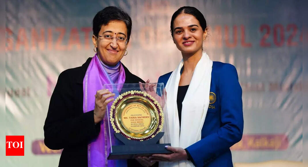 Chess Olympiad winner Tania Sachdev felicitated by state government ...
