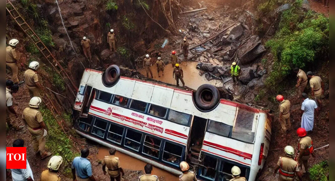 Kerala Bus Accident: Three dead, several injured after bus falls into ...