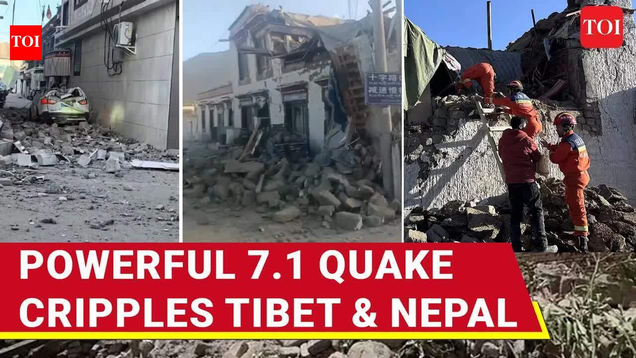 Tibet-Nepal Tragedy: Most Powerful Quake Hits; Buildings Collapse Like ...