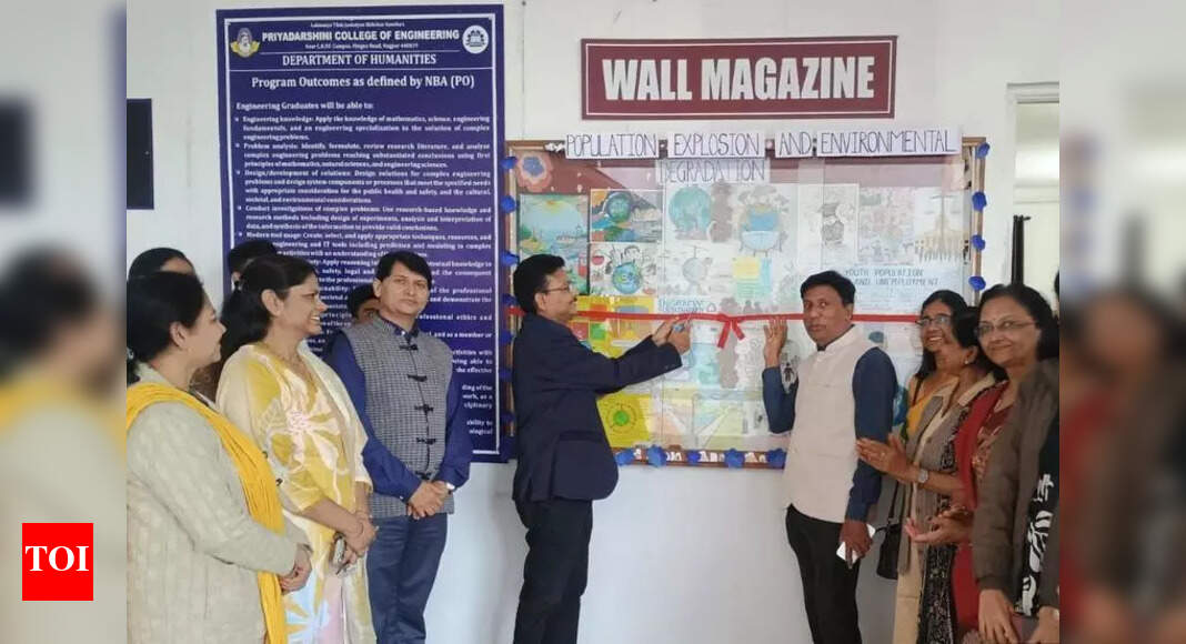 PCE literary club unveils wall magazine on environment | Nagpur News ...