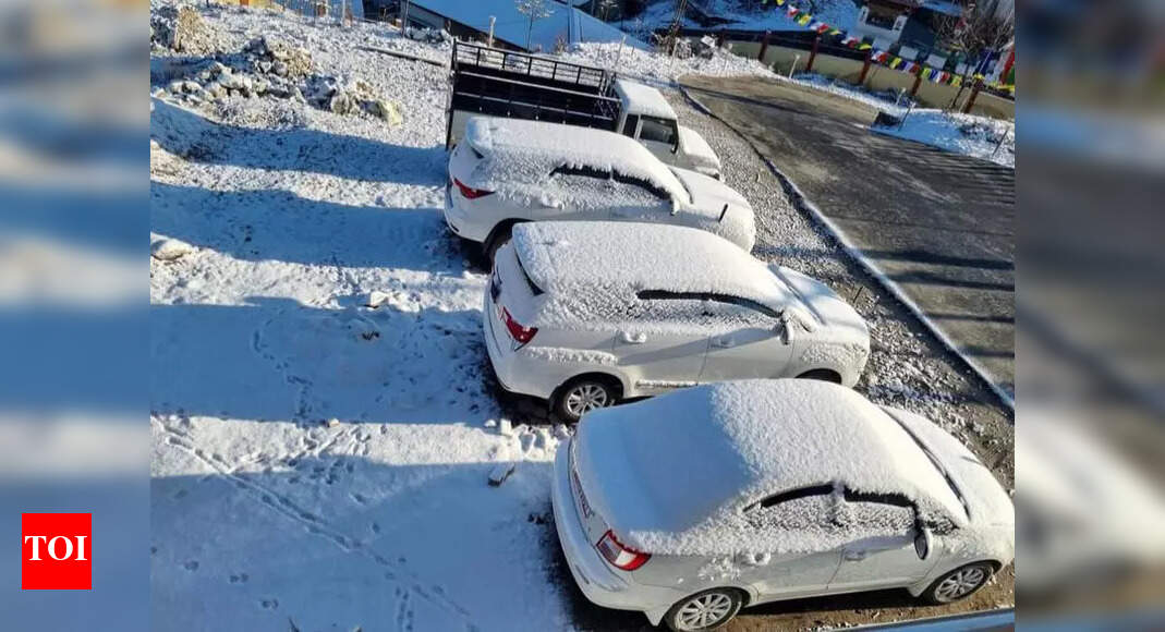 Tawang witnesses season’s first snowfall, tourists rejoice | Guwahati ...