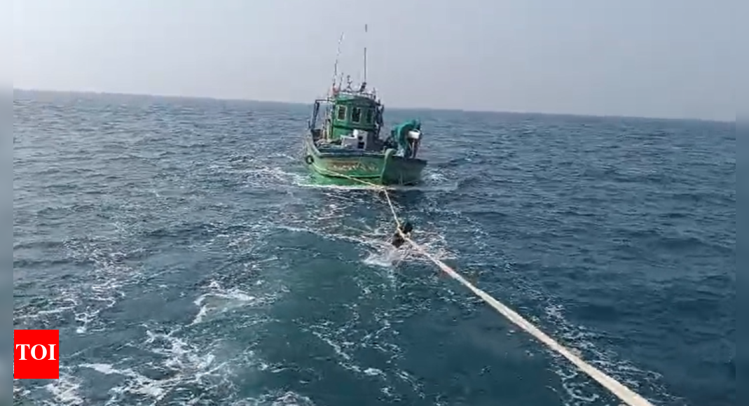 Fishing vessel from Kanyakumari damaged in collision with merchant ship ...