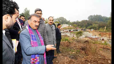 Sukhu lays stone of day-boarding school in Nadaun | Chandigarh News - Times of India