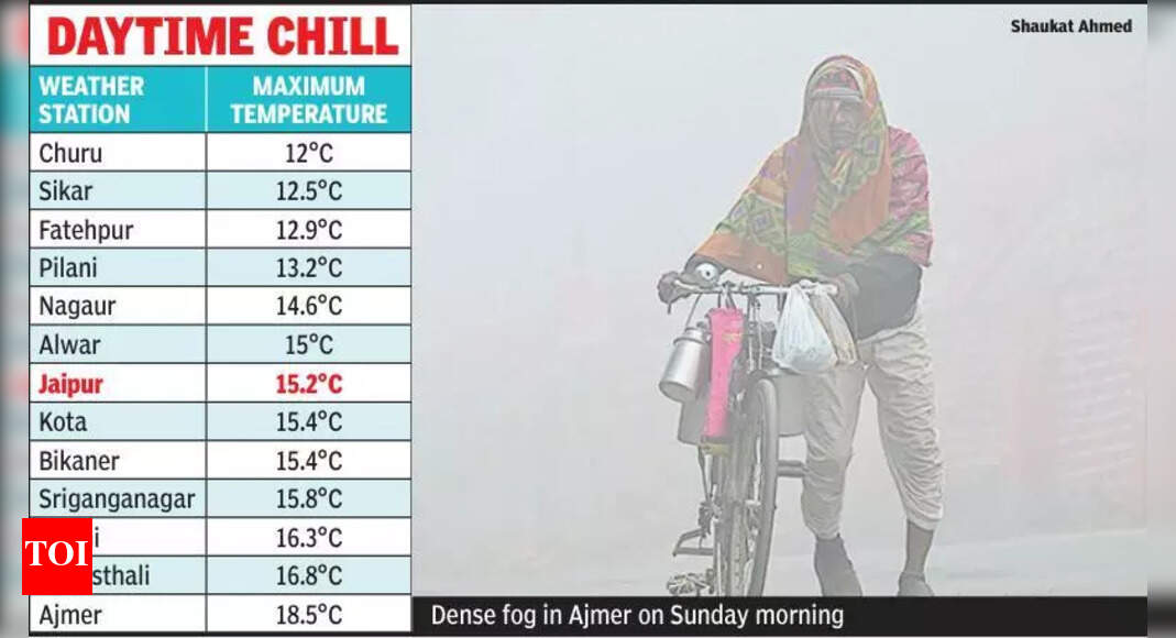 Coldest day this winter at many places in state amid fog & rain ...