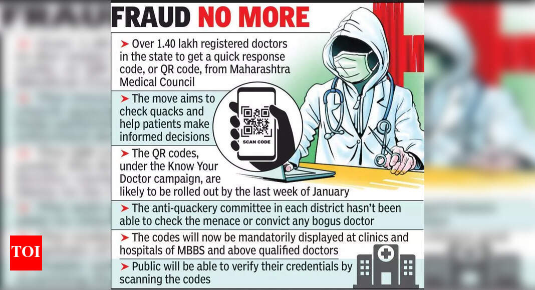 To combat quackery, MMC to give QR codes to doctors | Nagpur News - The ...