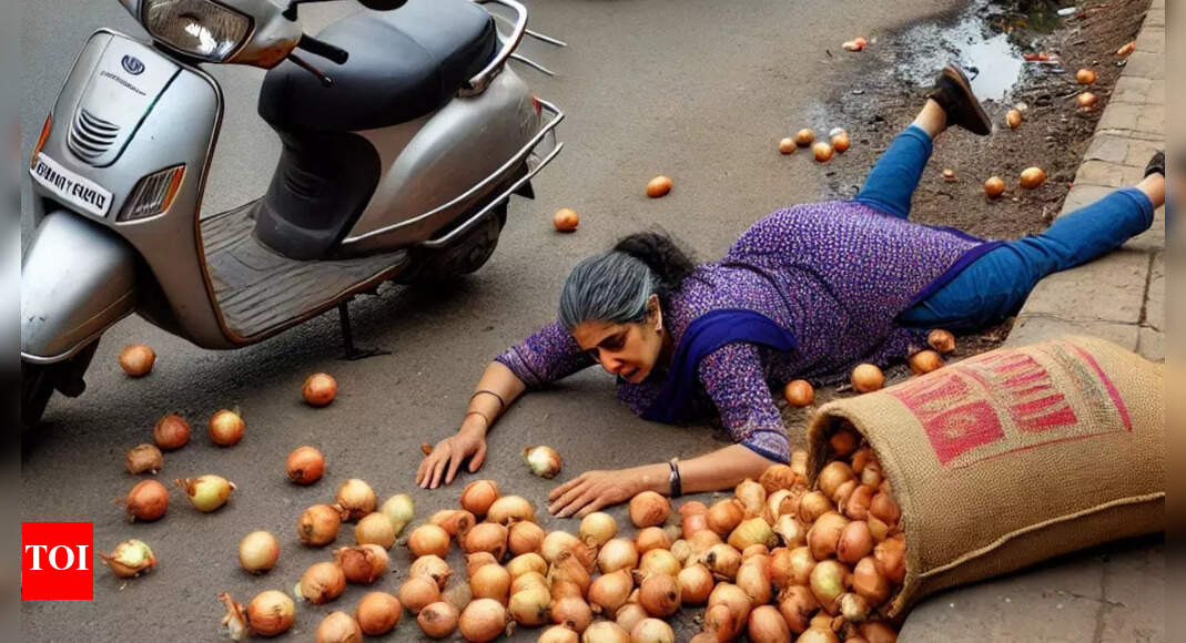 Pune Road Accident: Pune woman trips, loses tooth after her two-wheeler ...