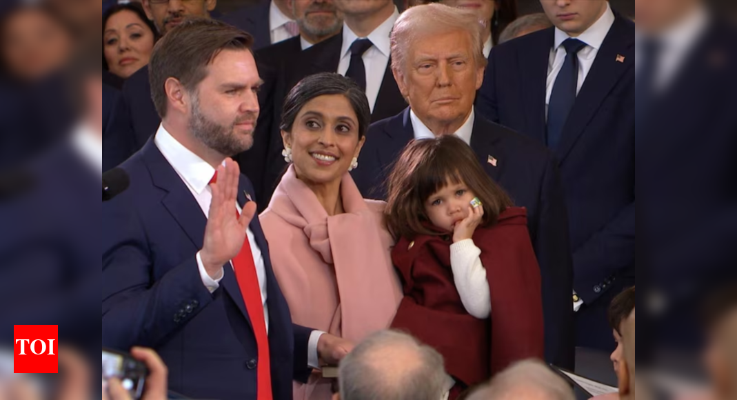 JD Vance's daughter Mirabel steals heart as her father takes oath as ...