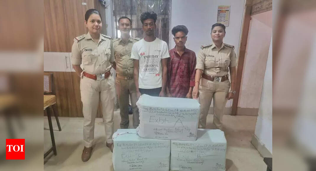 2 held in Gajapati for bid to smuggle 45kg of ganja through courier ...