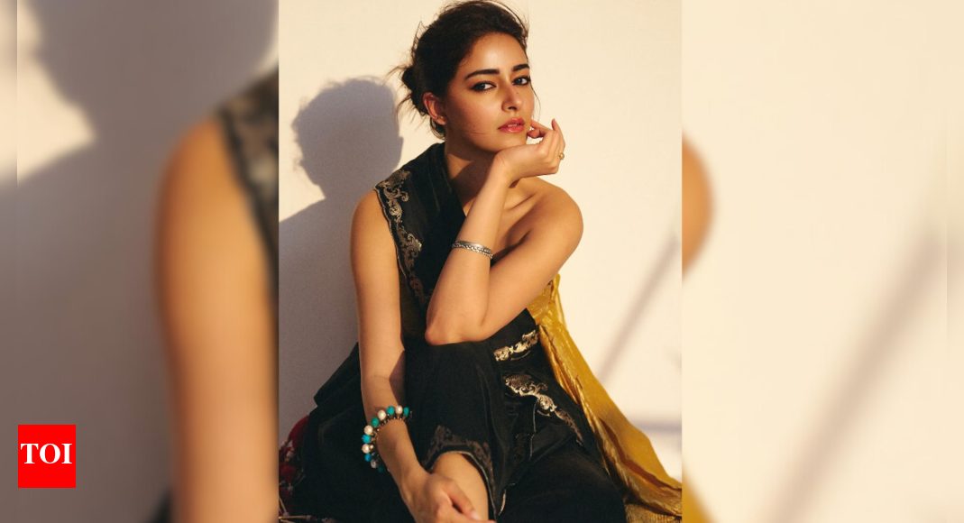 Ananya Panday masters the art of desi charm in this unique draped black ...