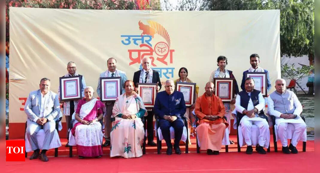 Six luminaries honoured with UP Gaurav Samman on UP Diwas | Lucknow ...
