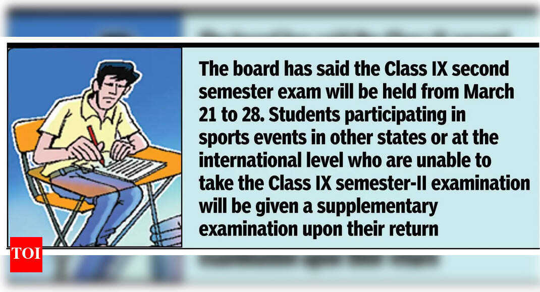 First Class IX semester-II exam by Goa board to be held from March 21 ...