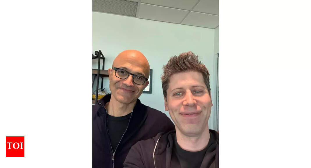OpenAI CEO Sam Altman shares selfie with Microsoft CEO Satya Nadella ...