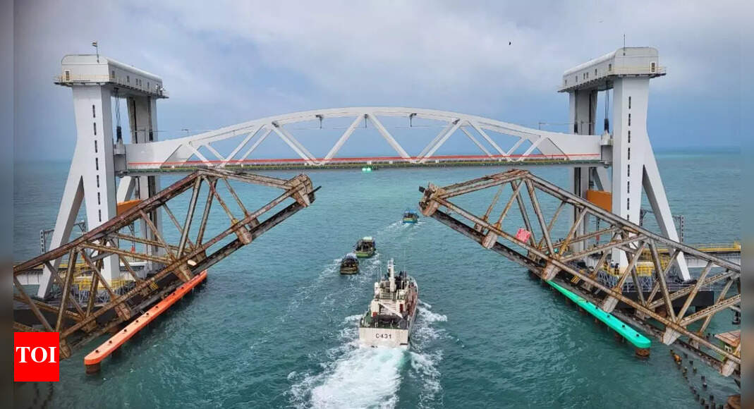 Rameswaram welcomes trains after two years: New Pamban bridge nears ...
