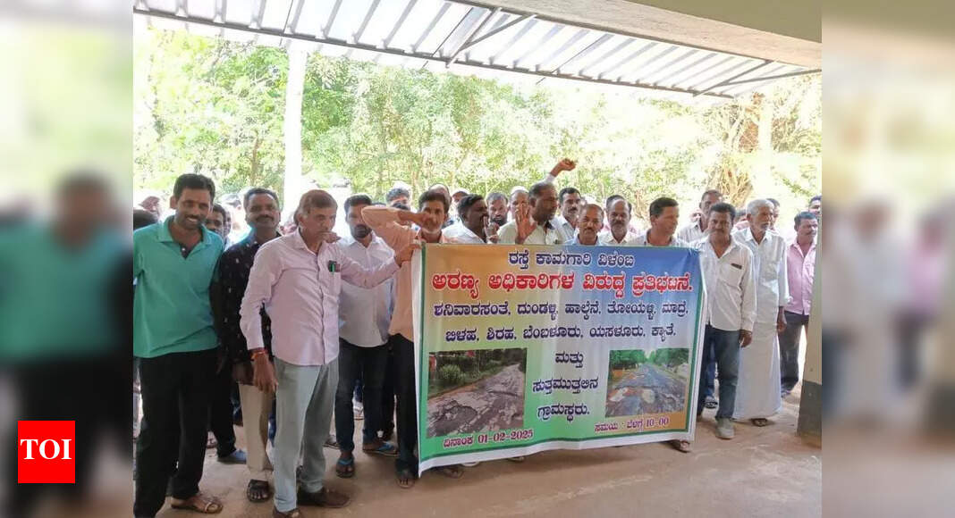 Villagers protest against forest dept over road expansion delays ...