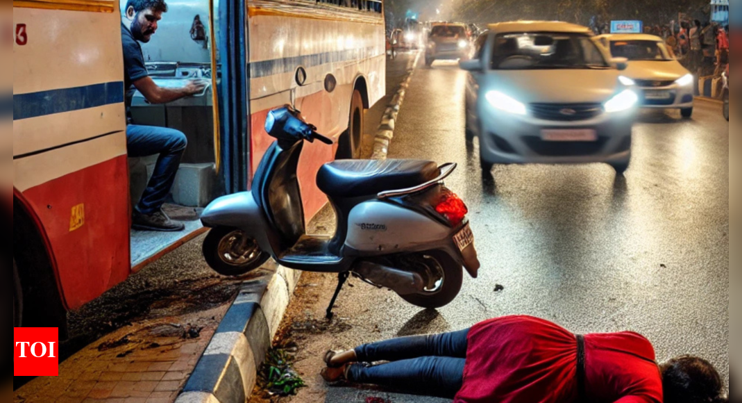 Woman falls after bike hits car door, gets run over by bus in Bengaluru ...