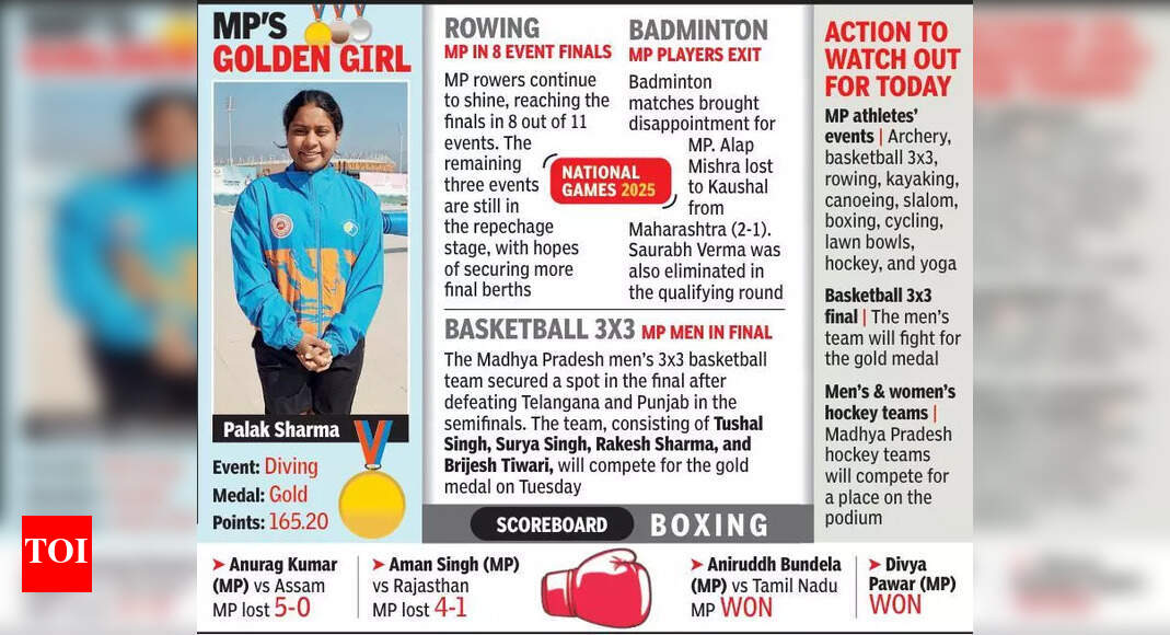 MP shines again: Palak leads with gold in diving, state’s medal tally ...