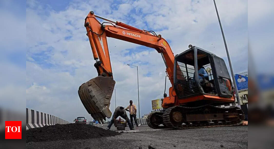 Benz Circle flyover works progress at snail’s pace | Vijayawada News ...