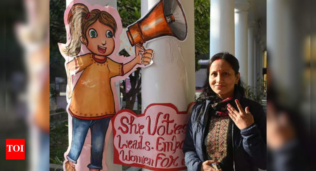 Delhi elections: Women voters hail pink booths, call it a splendid step ...