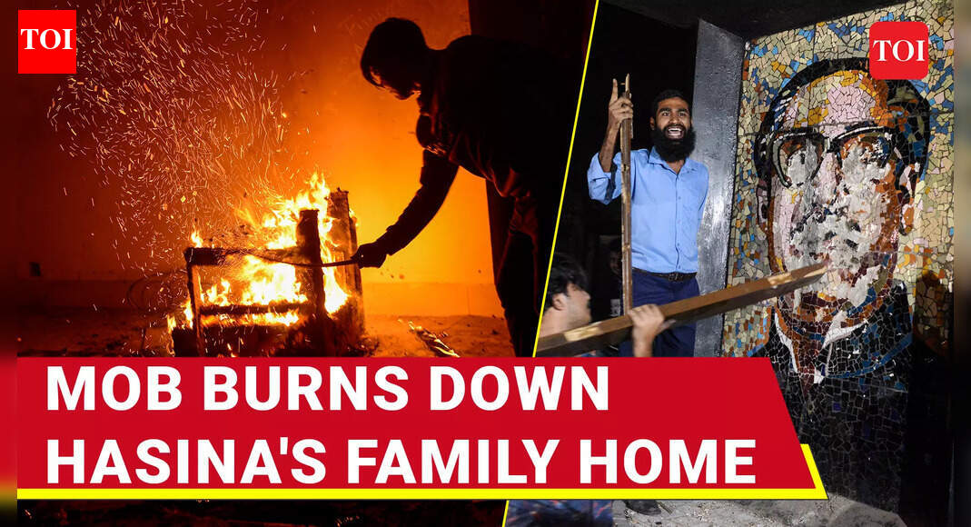 Bangladesh Erupts: Mob Torches Sheikh Hasina's Family Home In Dhaka ...