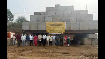 Pile load test begins for new Cauvery bridge | Trichy News - The Times ...