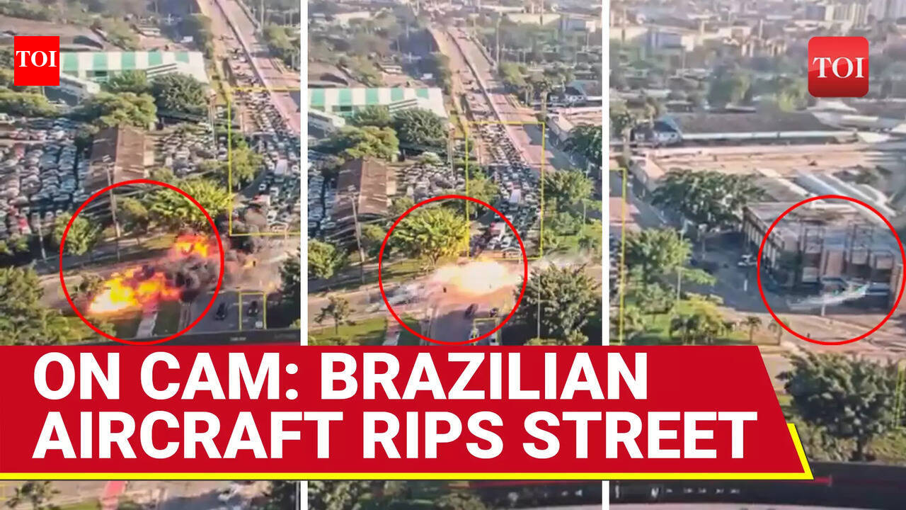 CCTV Shows Moment Brazilian Aircraft Crashed Into Sao Paulo Street ...