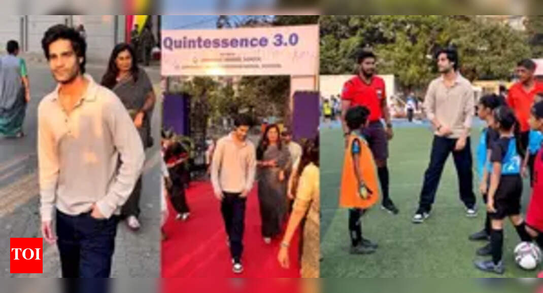 'Azaad' actor Aaman Devgan goes back to school to spend an evening full ...