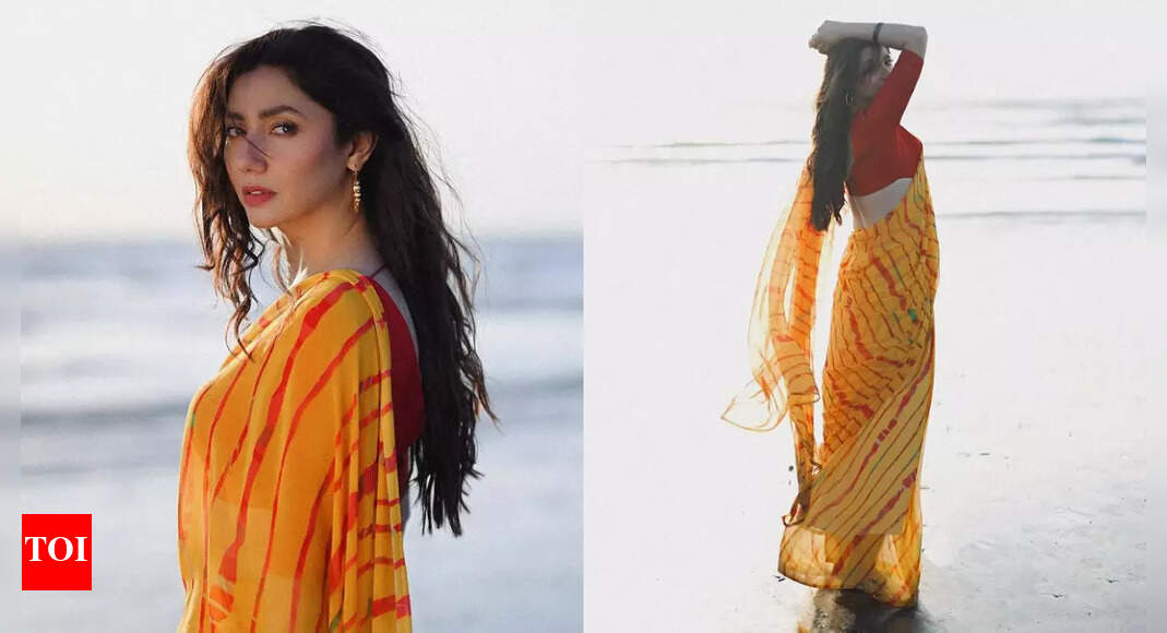 Mahira Khan Saree Beach Look: Who says you can’t wear a saree to the ...