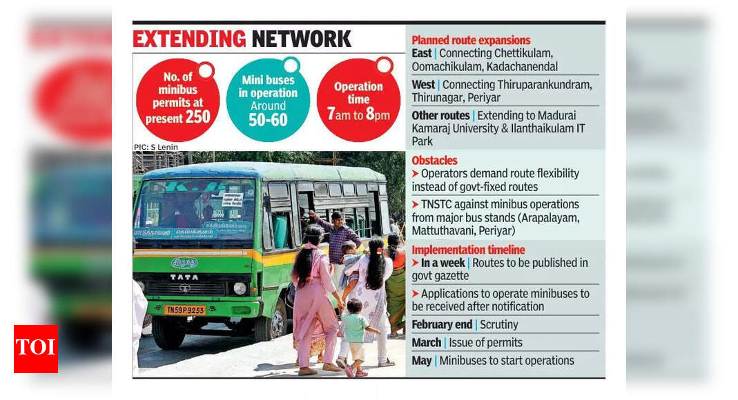41 new mini bus routes identified in Madurai dist | Madurai News - The ...