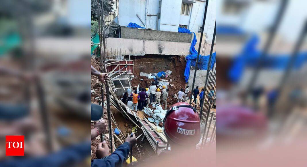 4 rescued after bldg under construction collapses | Bengaluru News ...