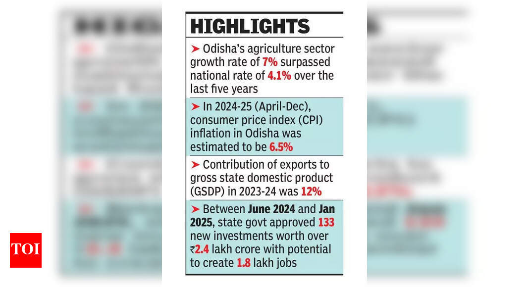 Odisha’s economy poised for 8 to 8.5% growth in 2025-26 | Bhubaneswar ...