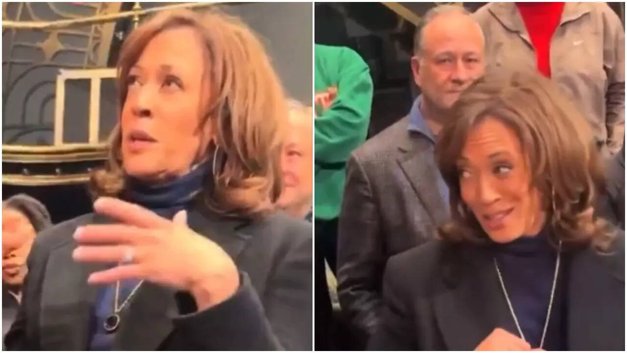 Kamala Harris mocked over word ‘salad’ while giving pep talk to ...