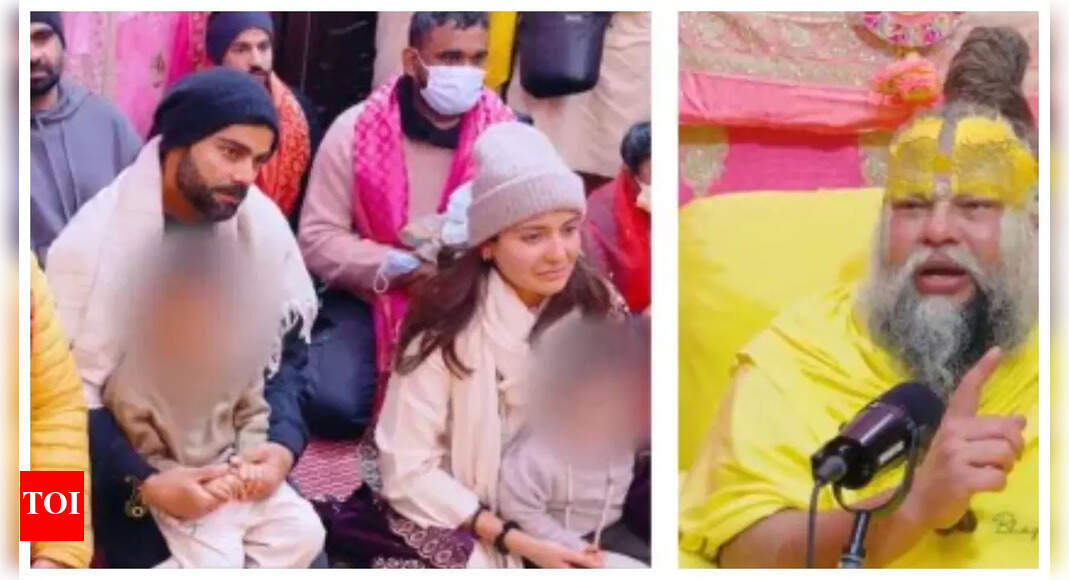 When Virat Kohli and Anushka Sharma with kids Vamika, and Akaay paid a ...