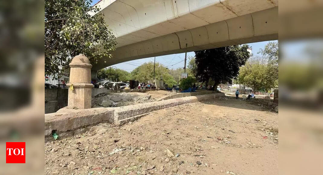 Restoration of protecting walls around 17th-century Barapullah bridge ...