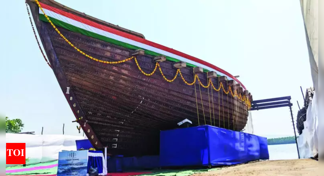 Launch of stitched wooden ship in Goa marks revival of ancient maritime ...