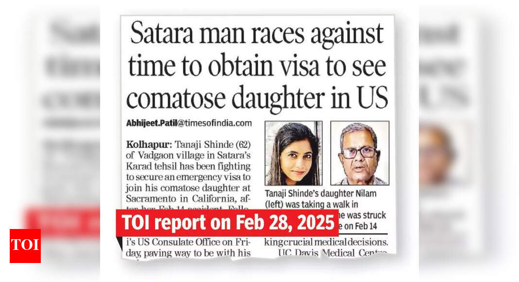 Satara man gets emergency US visa to visit daughter in coma, set to fly ...