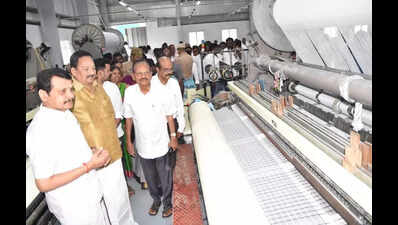 Ministers inaugurate mini textile park in Karur - The Times of India