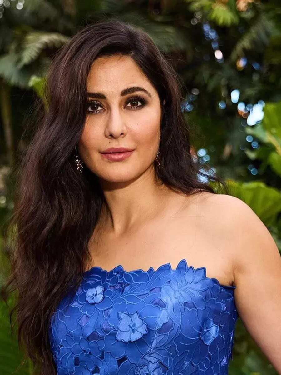 Katrina Kaif stuns in a floral blue strapless gown | Times of India