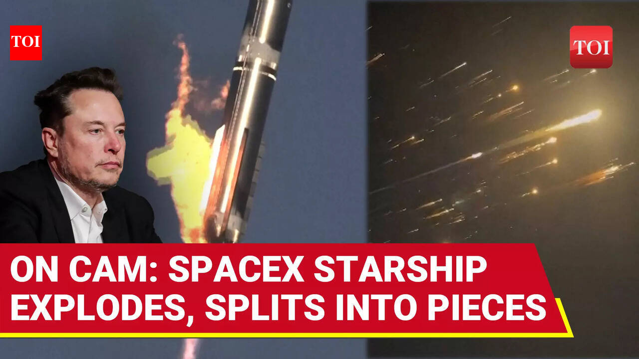 SpaceX Starship Explodes; Fireball-Like Debris Falls From Sky ...