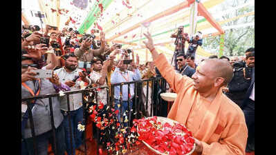 With Ram bhakts in Delhi, Yamuna will regain its glory: Yogi | Agra News - The Times of India