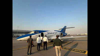ED seizes jet linked to Rs 850 cr Falcon scam accused at RGIA ...